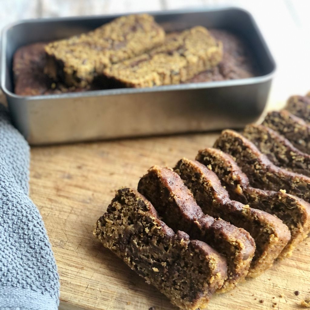 Soaked Carob Chip Pumpkin Bread | Missy J's