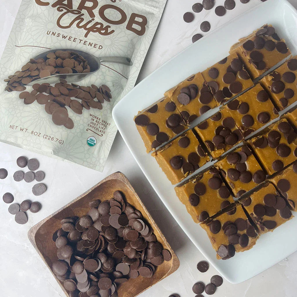Sugar-Free Peanut Butter Fudge with Carob Chips